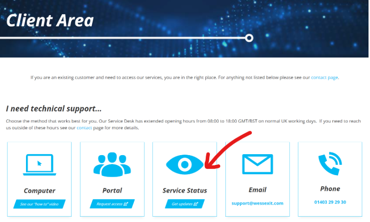 New! Live Service Status Page | Wessex IT
